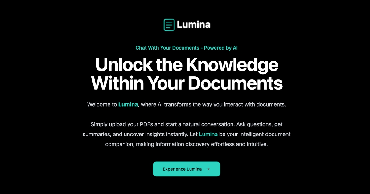 Lumina - Chat With Your Documents